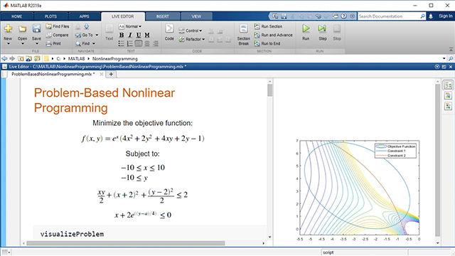 Mathematical Modeling With Optimization Part 4 Problem Based Nonlinear Programming Video MATLAB