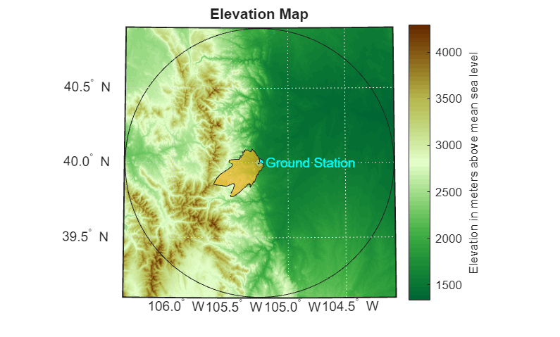 Satellite Visibility Analysis Using Terrain - MATLAB & Simulink