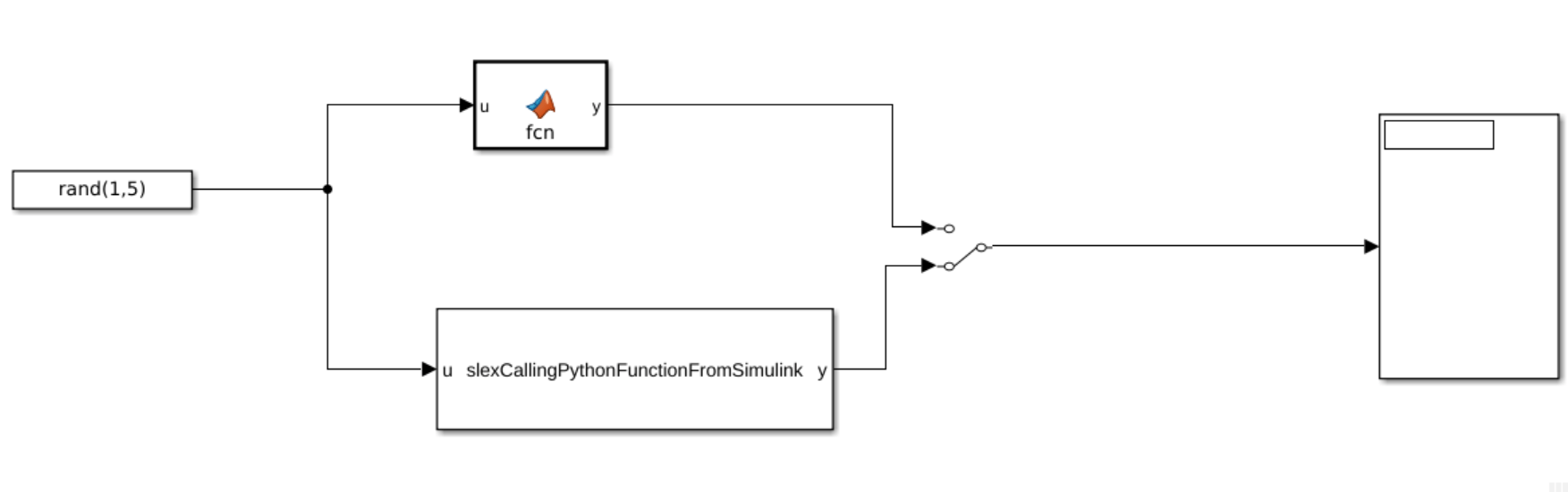 Call Python Function Using MATLAB Function And MATLAB System Block