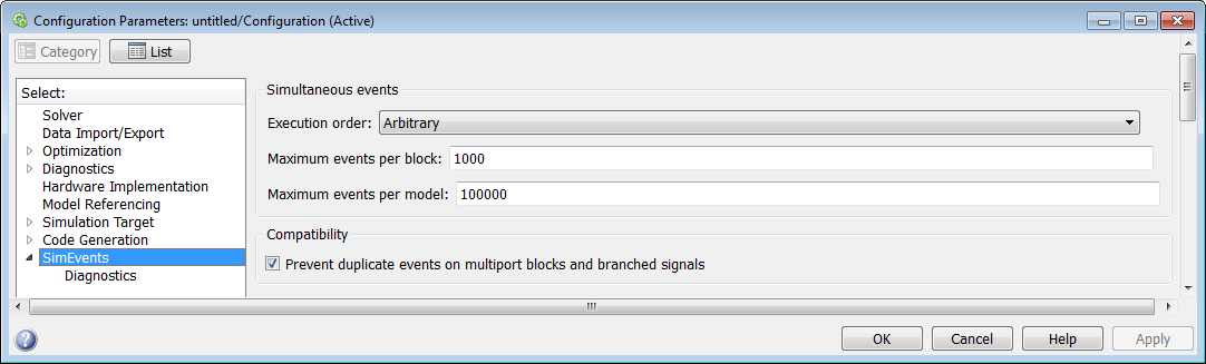 SimEvents Pane - MATLAB & Simulink